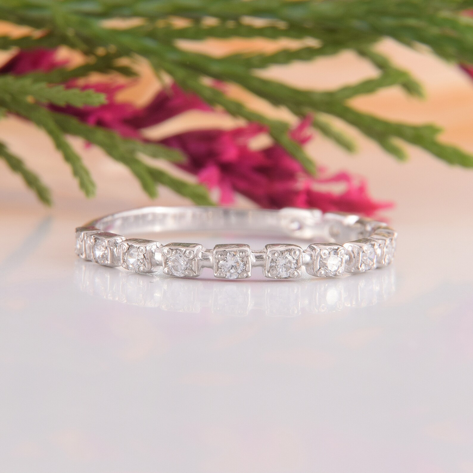 Small & Delicate Silver Womens Wedding Band Unique Wedding - Etsy