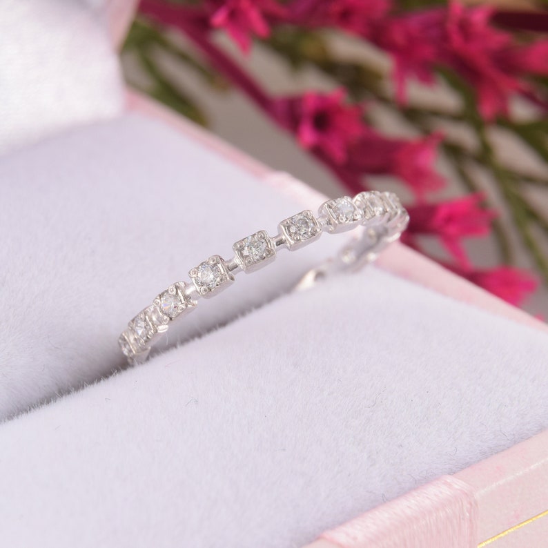 Small & Delicate Silver Womens Wedding Band Unique Wedding - Etsy