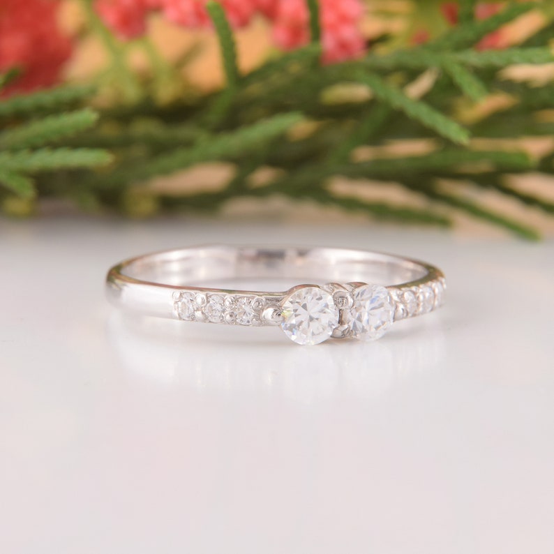 Simple Sterling Silver Womens Promise Ring Dainty Promise | Etsy