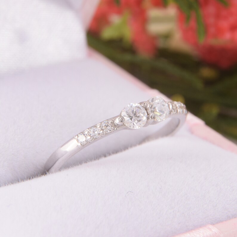 Simple Sterling Silver Womens Promise Ring Dainty Promise | Etsy