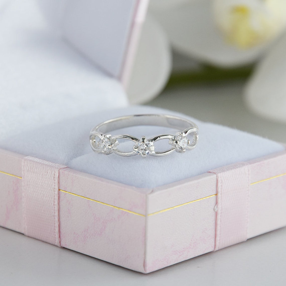 Simple Womens Promise Ring Womens Art Deco Ring Dainty - Etsy