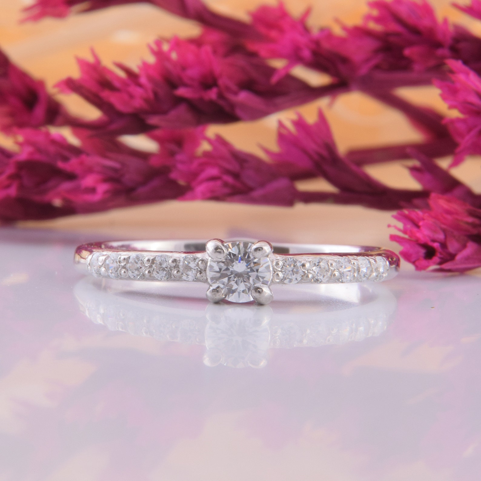 Womens Promise Ring Silver Promise Ring Elegant Sterling - Etsy