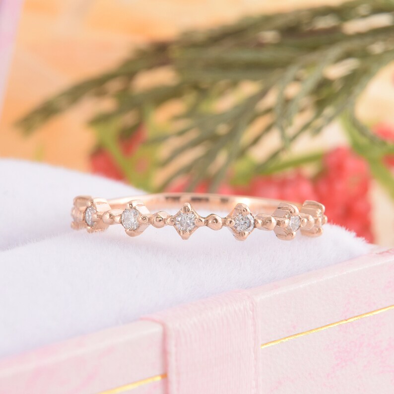 Womens Gold Minimalist Wedding Band Small Wedding Band for | Etsy