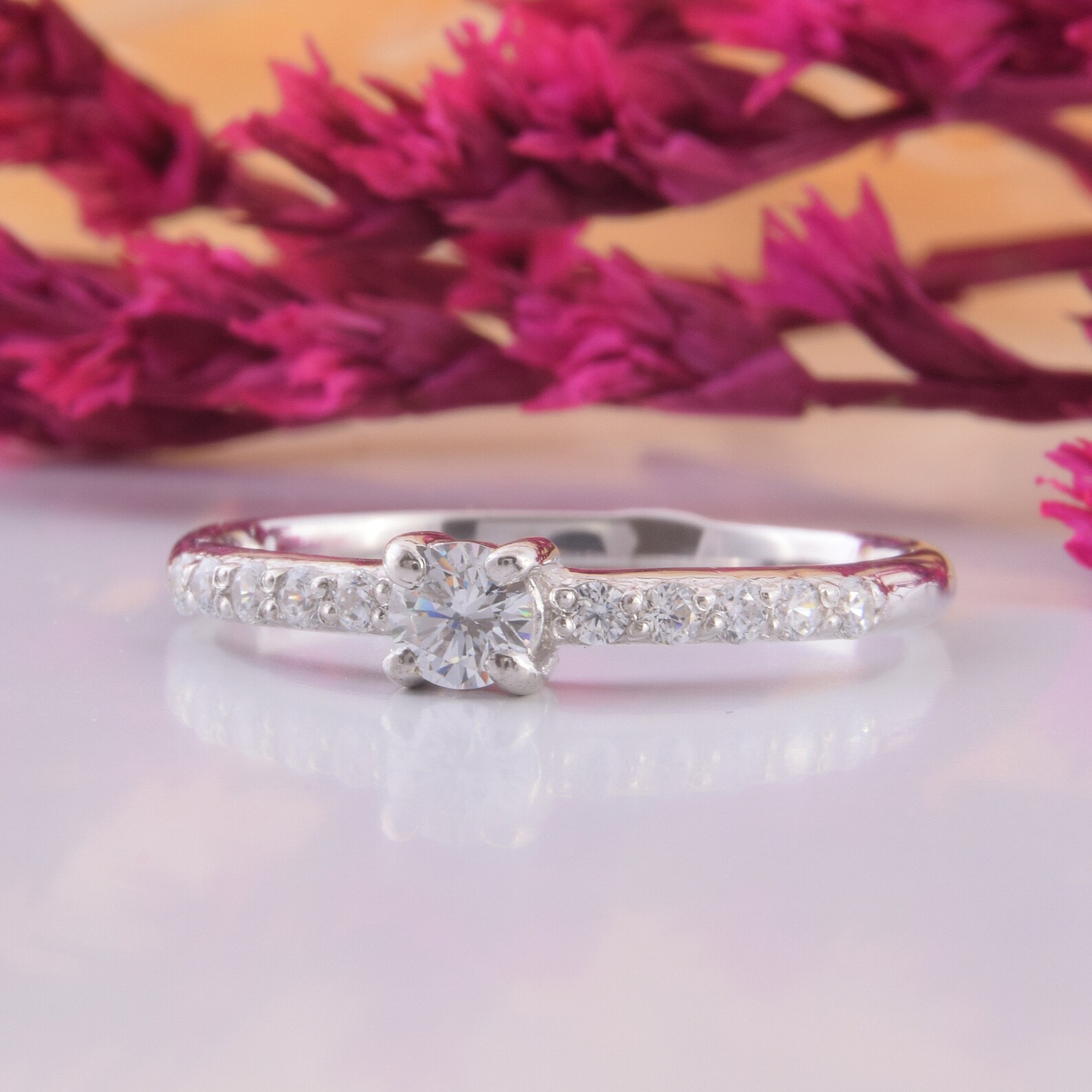 Womens Promise Ring Silver Promise Ring Elegant Sterling | Etsy