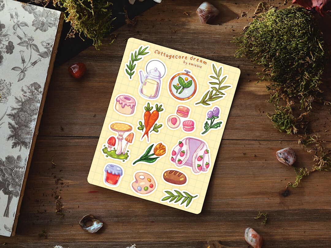 Hoja de calcomanías Cottagecore / Para Bullet Journals - Etsy México