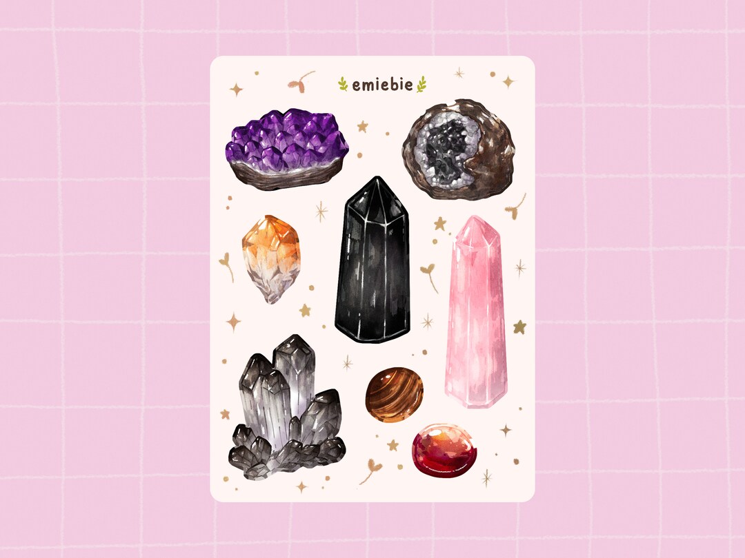 Crystals Sticker Sheet for Bullet Journals Scrapbooks - Etsy