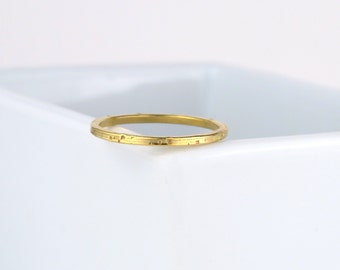 14k Gold Filled Stacking Ring Hammered Ring Dainty Ring | Etsy