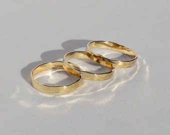 14k Gold Filled Ring, Gold Ring, Thick Gold Ring, Gold Stack Ring ...