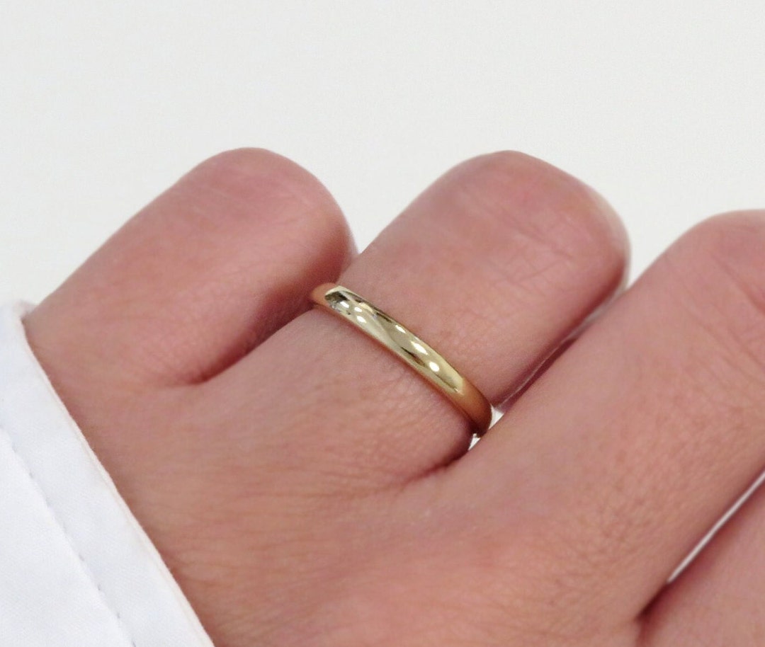 Gold Band, Thick Gold Band, Half Round Ring, Gold Ring, 14k Gold Filled ...