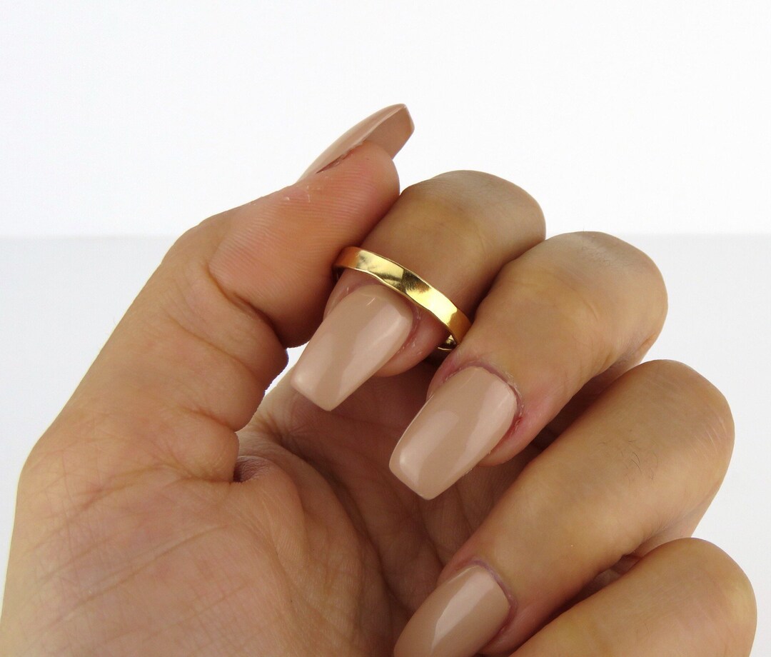 Simple Gold Ring, 14k Gold Filled Stacking Ring, Thick Gold Ring, Gold ...