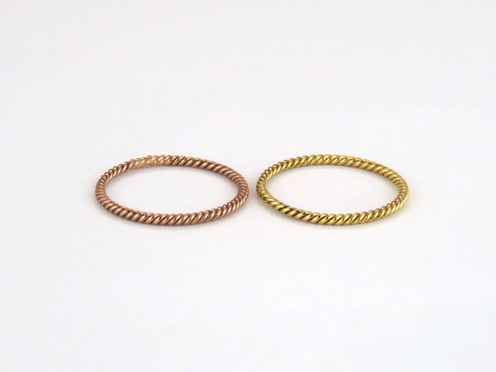 Simple Gold Ring, Twisted Ring, Thin Ring, 14k Gold Filled, Midi Ring ...