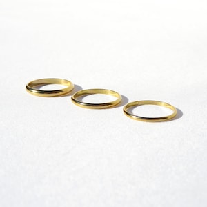 Thick Gold Band, Gold Ring, 14k Gold Filled Ring, Half Round Ring ...