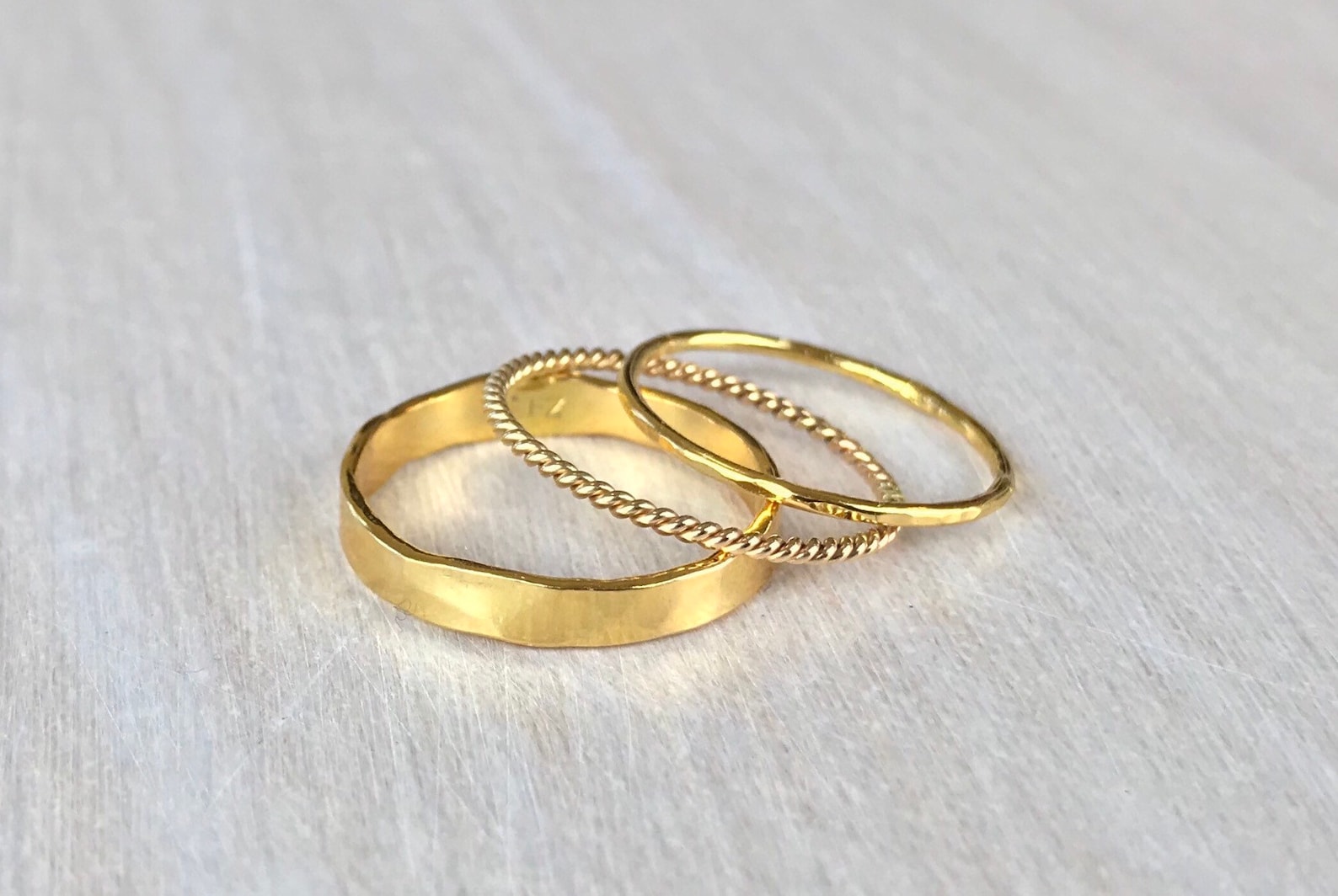 Gold Stacking Ring Set Set of Rings 14k Gold Filled Ring - Etsy