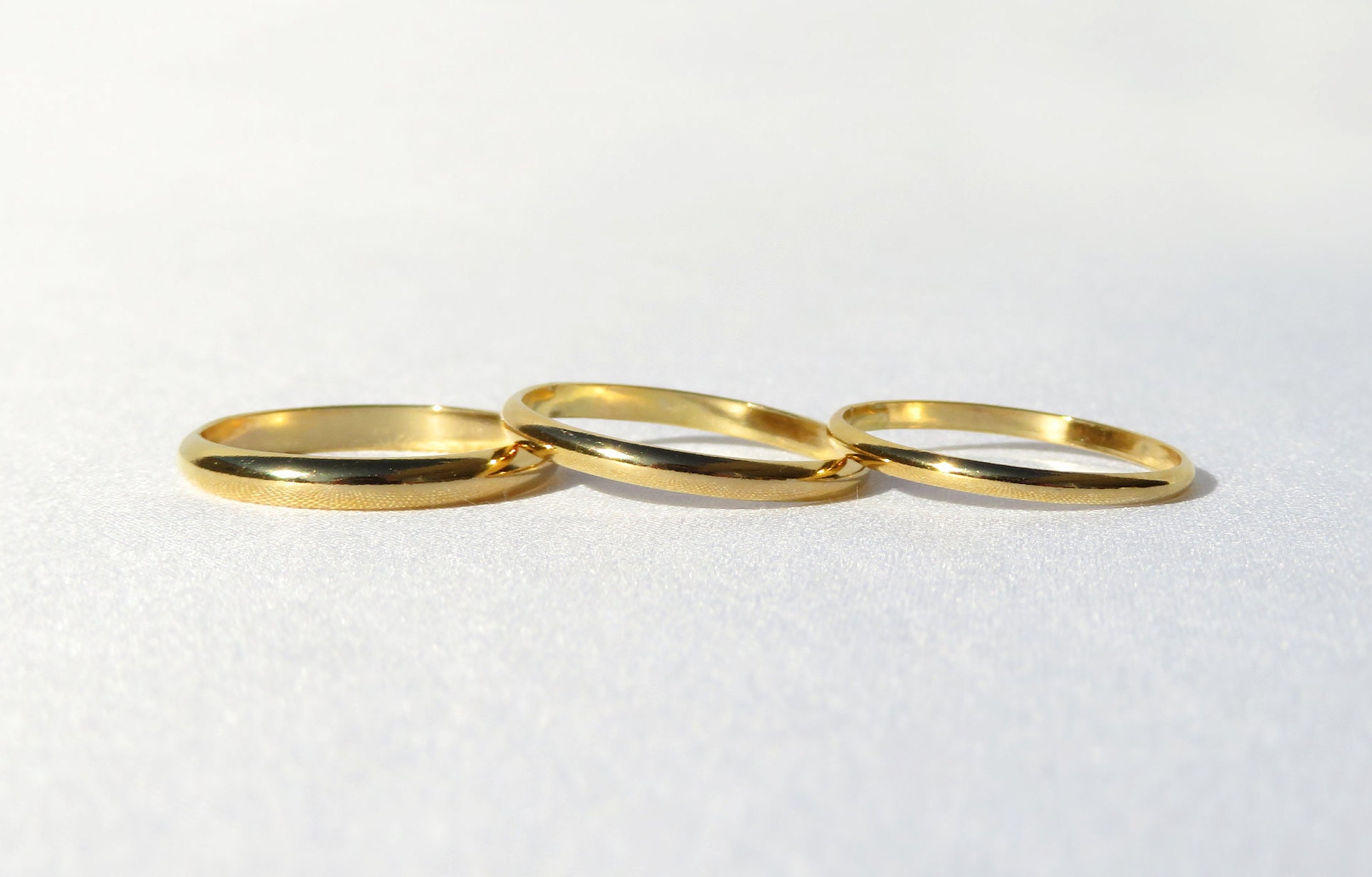 Thick Gold Band Gold Ring 14k Gold Filled Ring Half Round - Etsy Canada