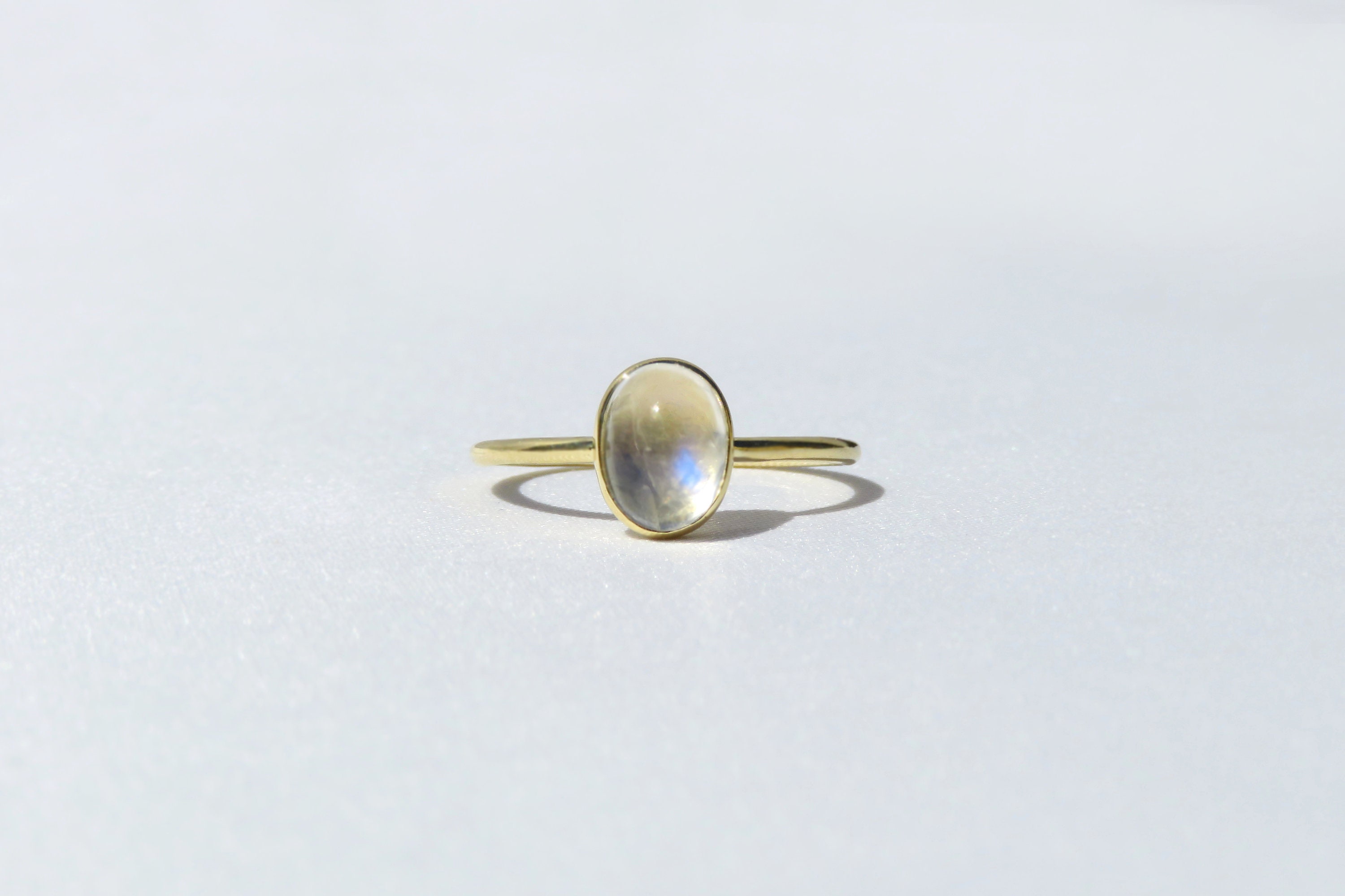 Moonstone Ring Gold Moonstone Ring Rainbow Moonstone Ring | Etsy