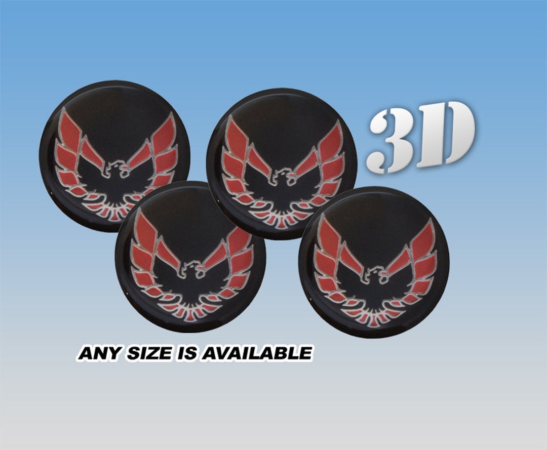 Pontiac Firebird Center Wheel Cap Decals Emblems Stickers r/s/b Any ...