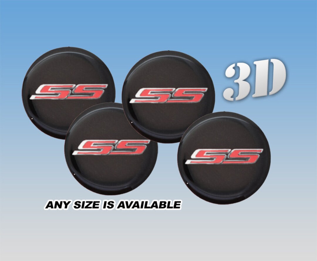 Camaro SS Center Wheel Cap Decals Emblems Stickers r/b Any Size Set of ...