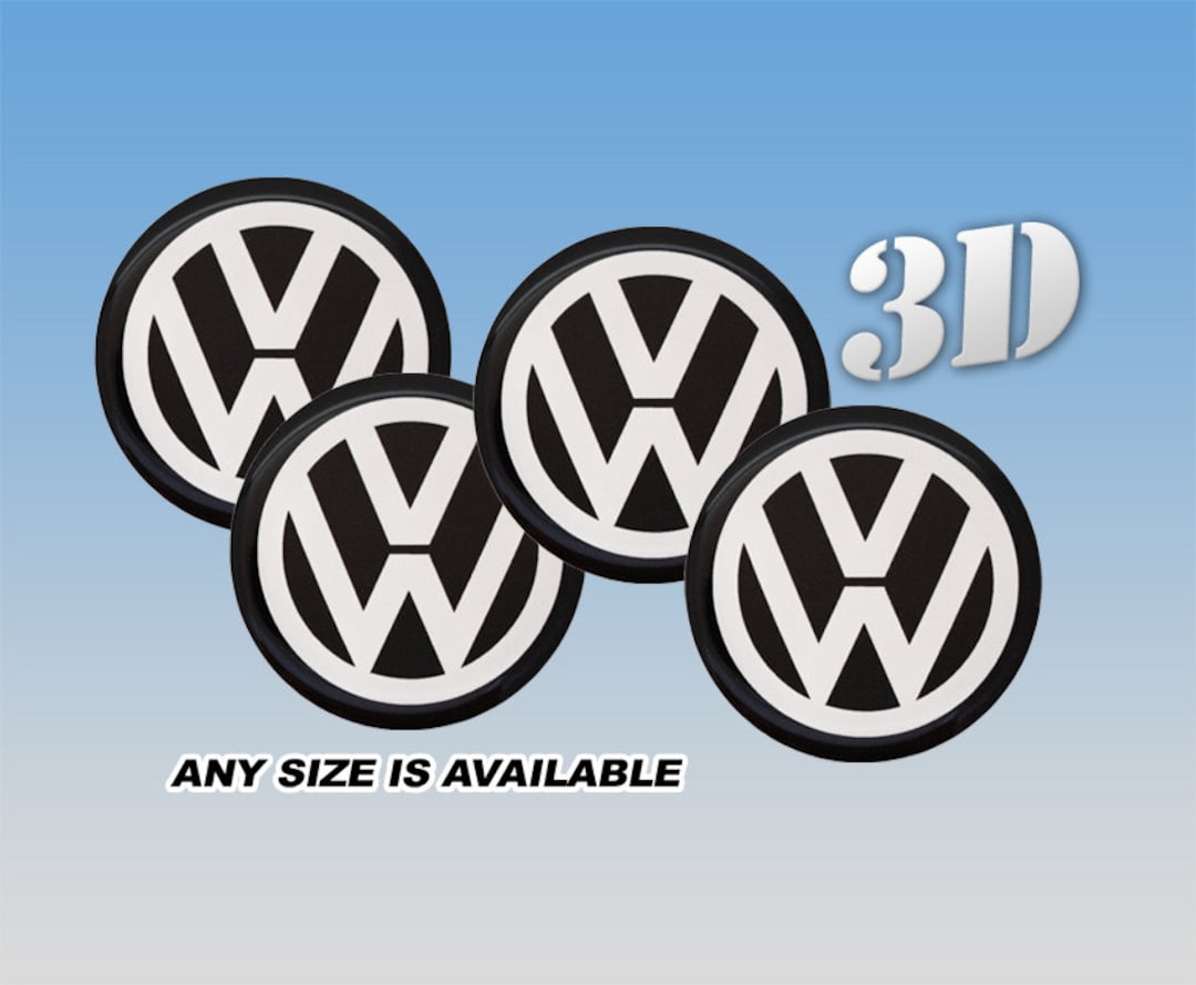 For VOLKSWAGEN ® Replacements Center Wheel Cap Decals Emblems Stickers ...
