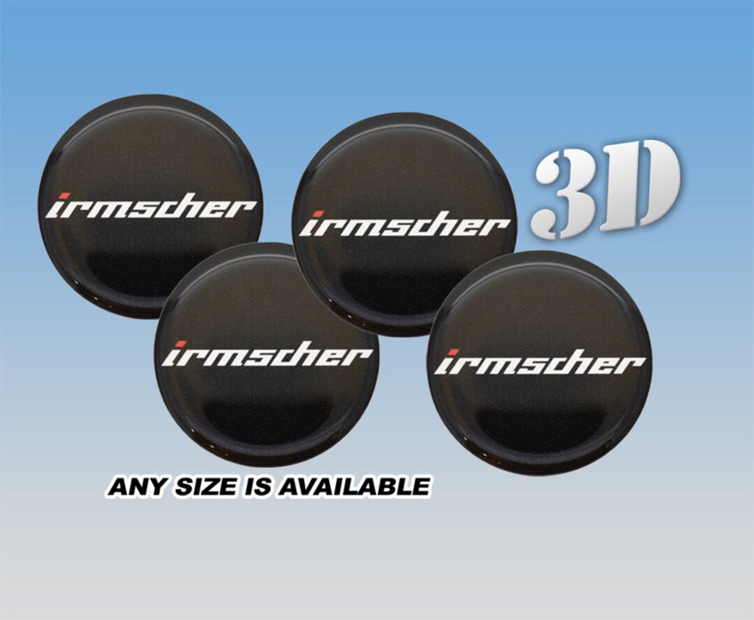 Irmscher Center Wheel Cap Decals Emblems Stickers w/b Any Size Set of 4 ...