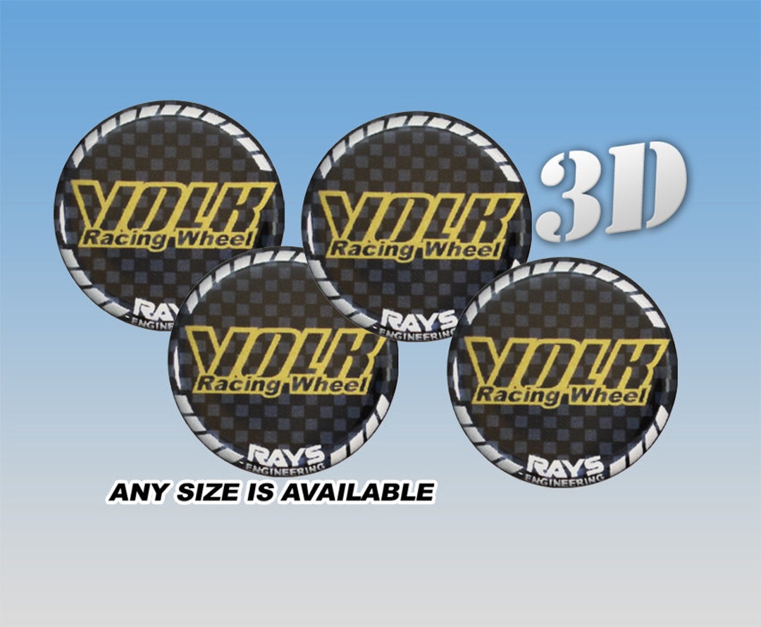 VOLK RACING WHEEL Center Wheel Cap Decals Emblems Stickers g/c Any Size ...