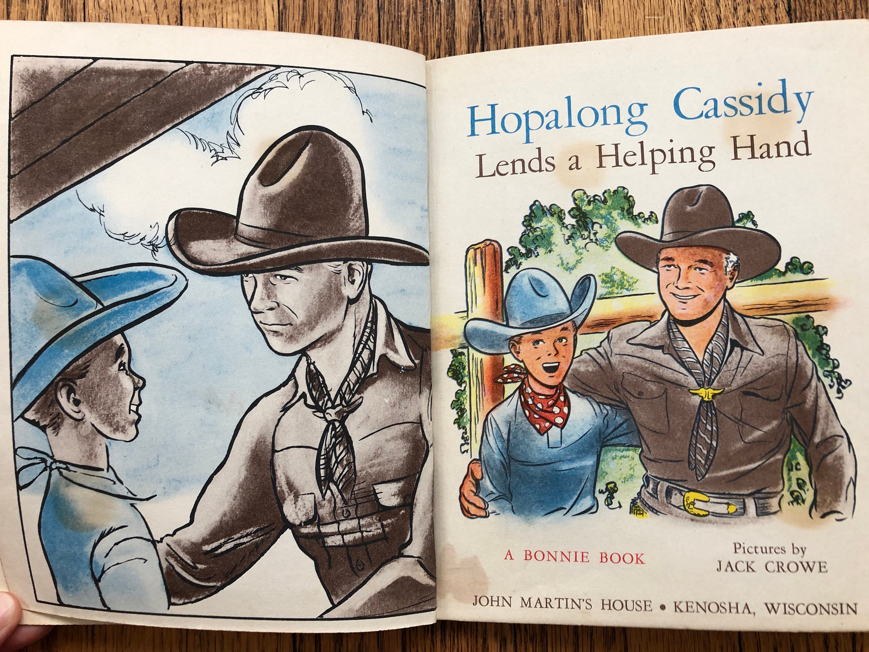Vintage 1950s Pop-up Book Hopalong Cassidy Lends A Helping | Etsy