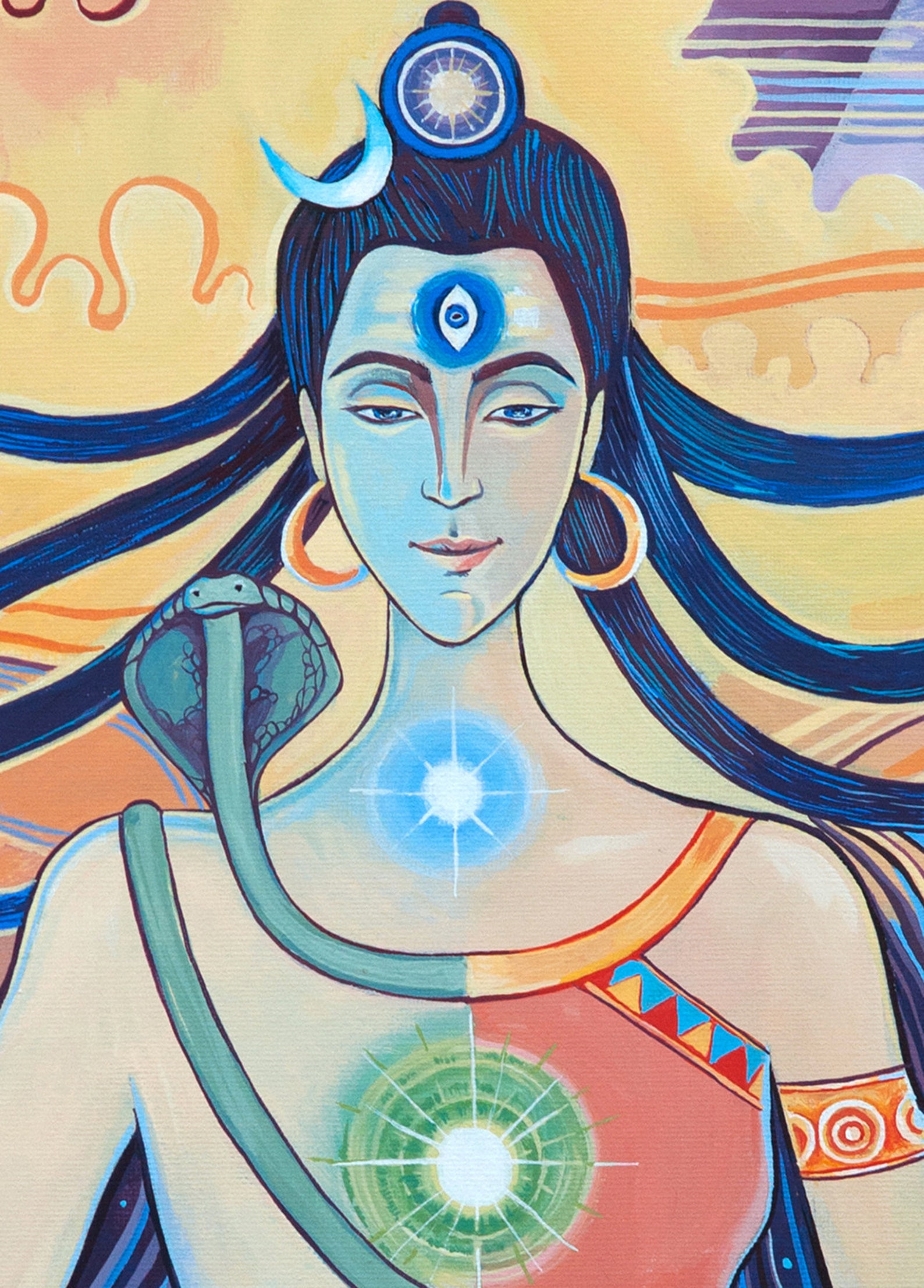Shiva And Shakti Yoga Meditation Giclée Canvas Print Etsy