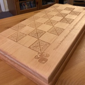 Custom Laser Engraved Large Wooden Chess Boards - Etsy