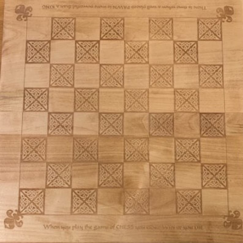 Custom Laser Engraved Large Wooden Chess Boards - Etsy