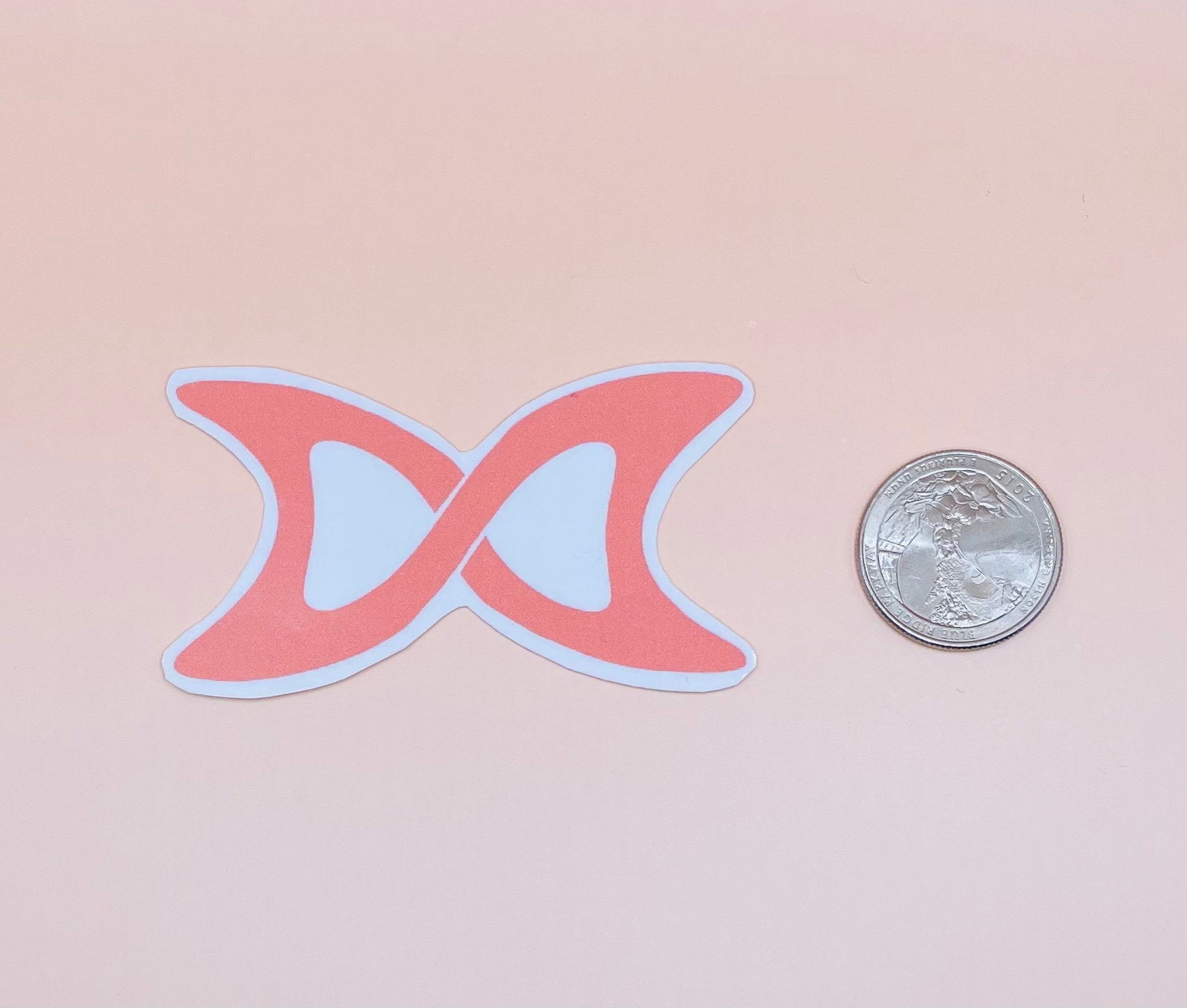 Coral Helix Infinity Fragile X Sticker - Etsy