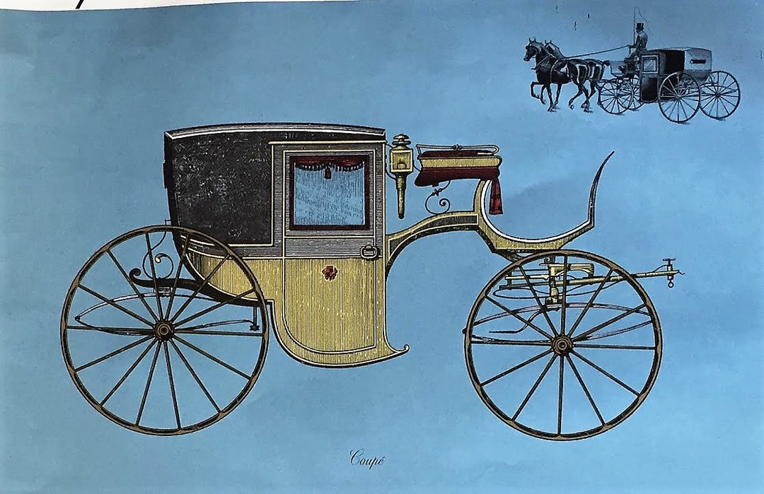 Advertisement Rarities Horse Carriages Lithographic Prints Made as 1963 ...