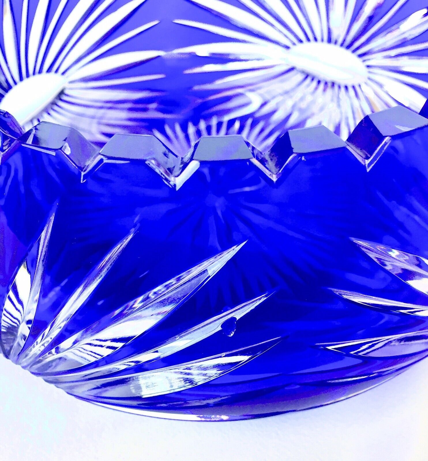 Czech Bohemian Cobalt Blue Leaded Crystal Hand Cut-to-clear - Etsy Canada