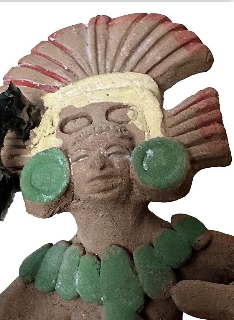 Pre -hispanic Ancient Jaina Mayan Style Clay Handmade Figure of ...
