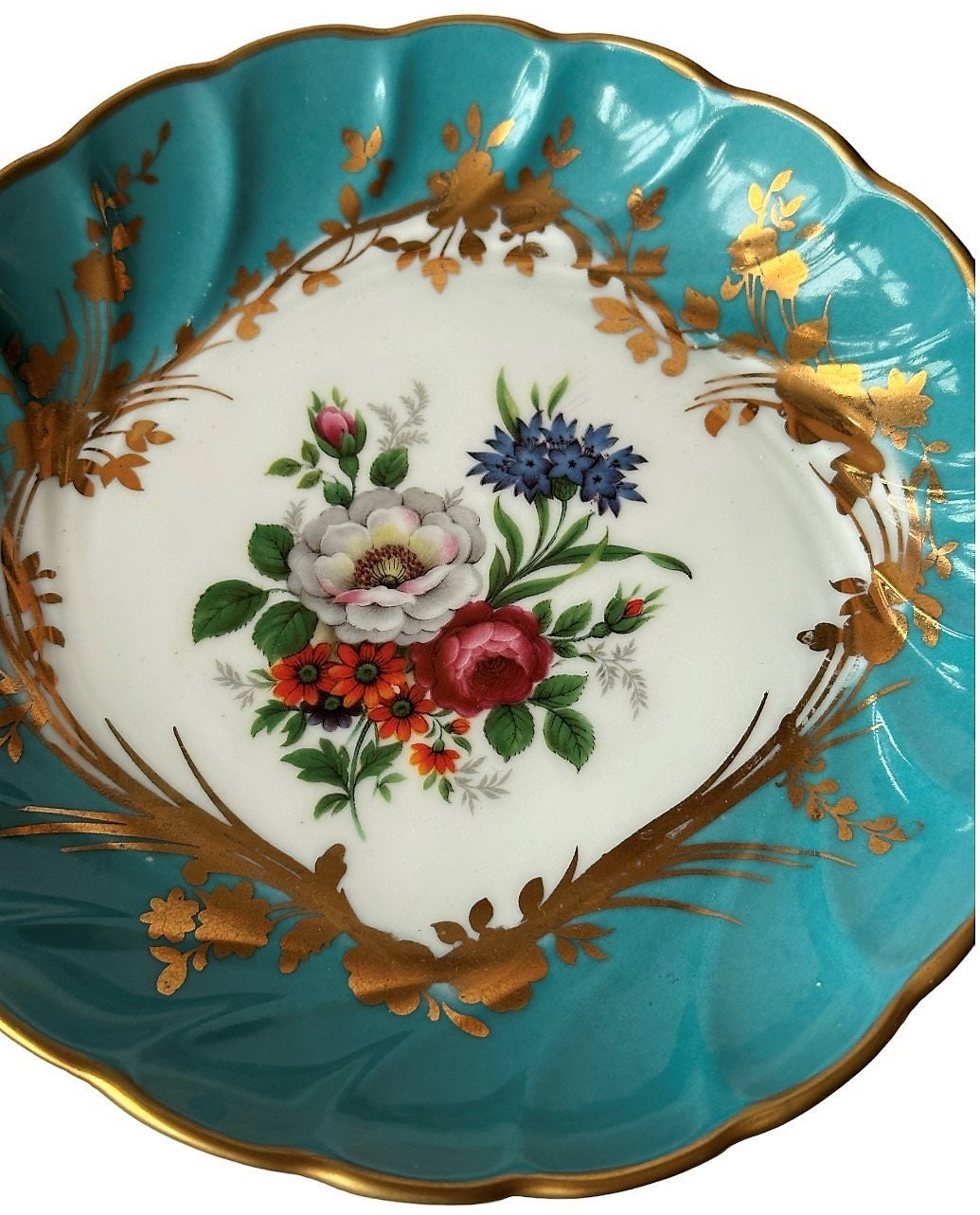 France Sevres Color Limoges Signed Celeste Turquoise Grouping of Four ...