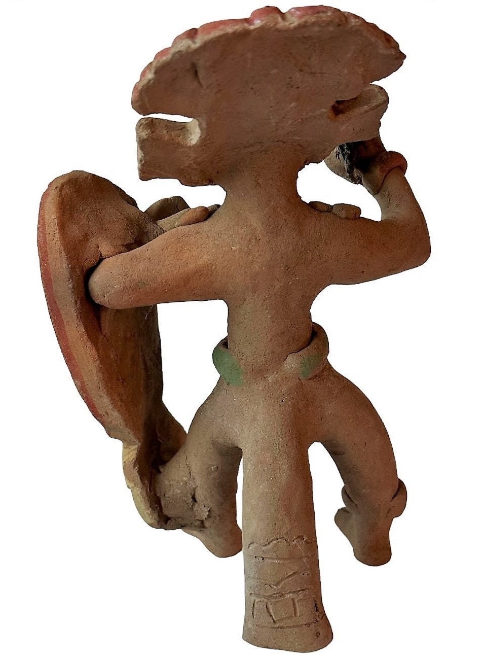 Jaina Mayan Style Clay Warrior Figure With Black Stone Axe - Etsy