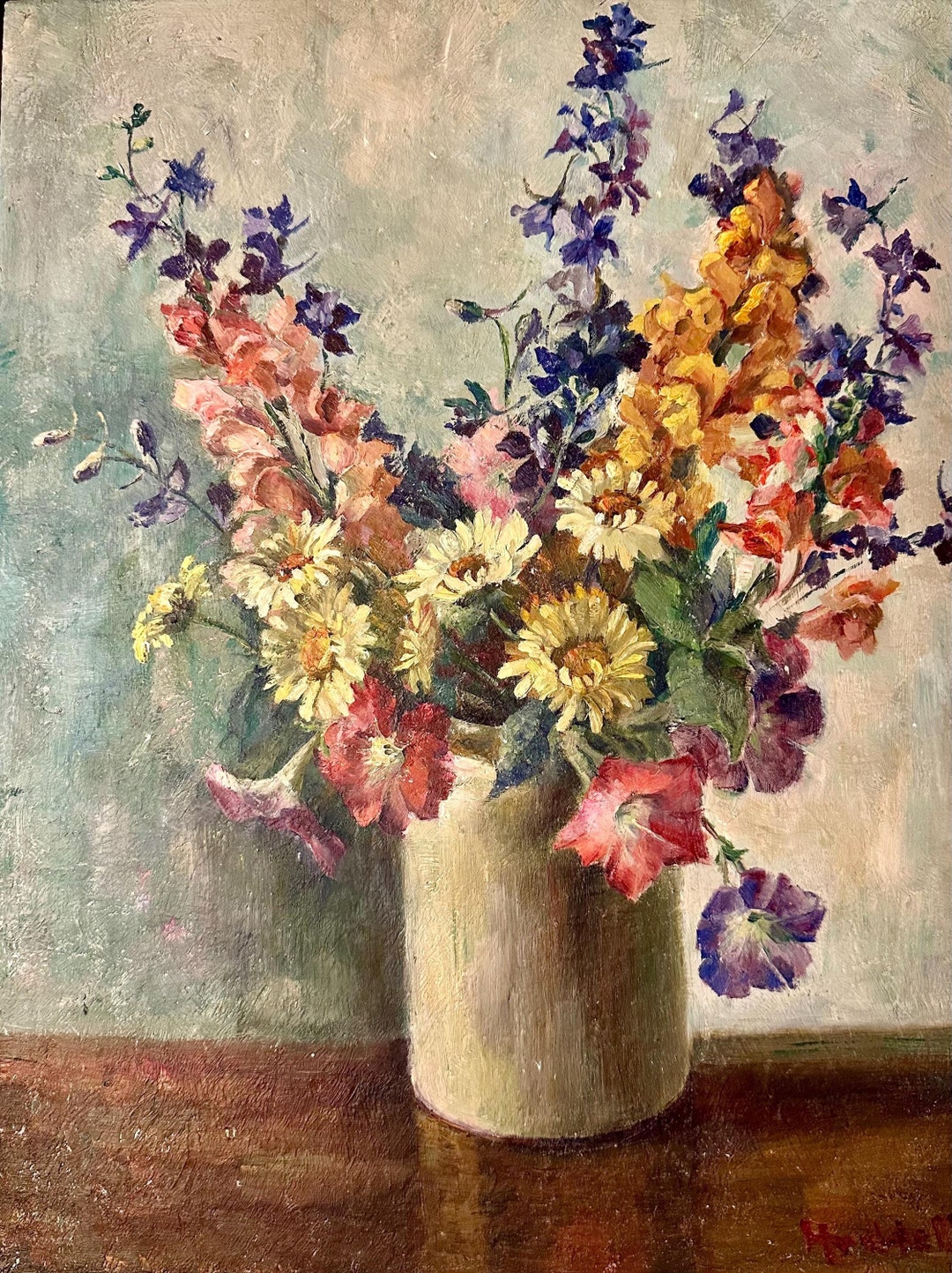 Montreal Artist Ida Huddell, C.1924 . Floral Art Oil Painting. - Etsy