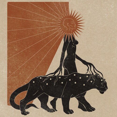 Spirit Animal Tiger Ar Panther Orange Sun Print Woman Body - Etsy