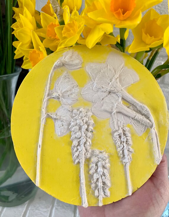 Spring Flowers Imprint Ceramic Tile Plaster Cast | Etsy