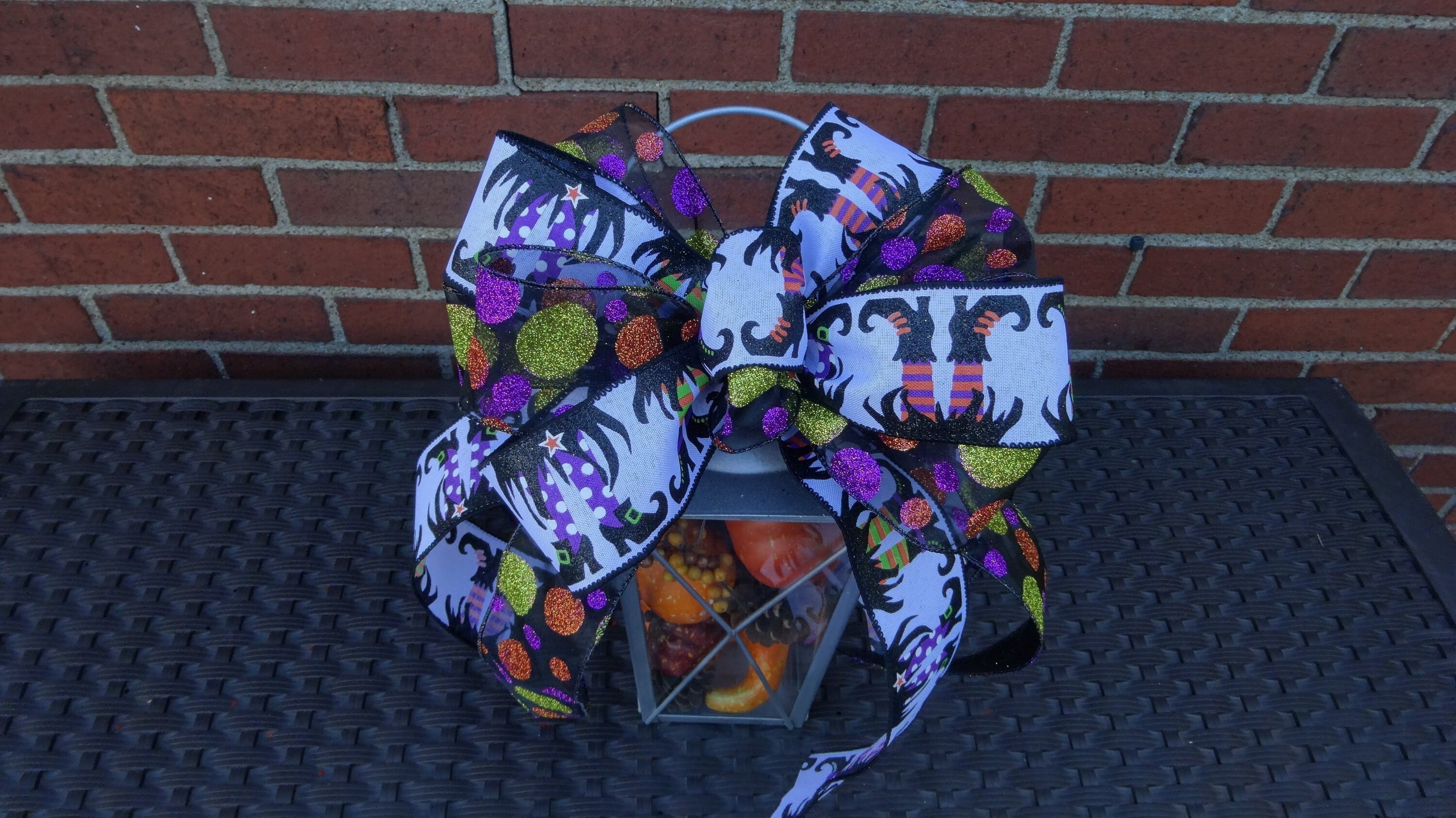 Halloween Witch Bow, Halloween Bow for Wreath, Witch Bow for Lantern ...