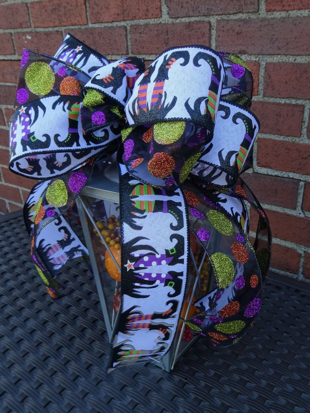 Halloween Witch Bow, Halloween Bow for Wreath, Witch Bow for Lantern ...
