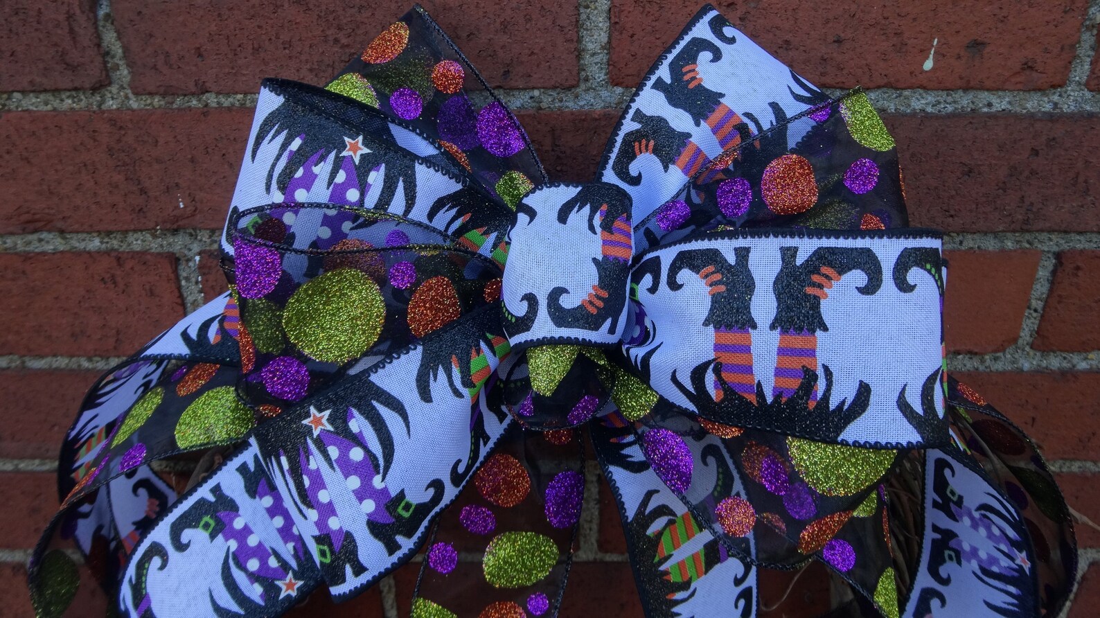 Halloween Witch Bow, Halloween Bow for Wreath, Witch Bow for Lantern ...