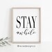 Stay Awhile Wall Quote, Wall Print, Digital Download, 20x30, 16x24 ...