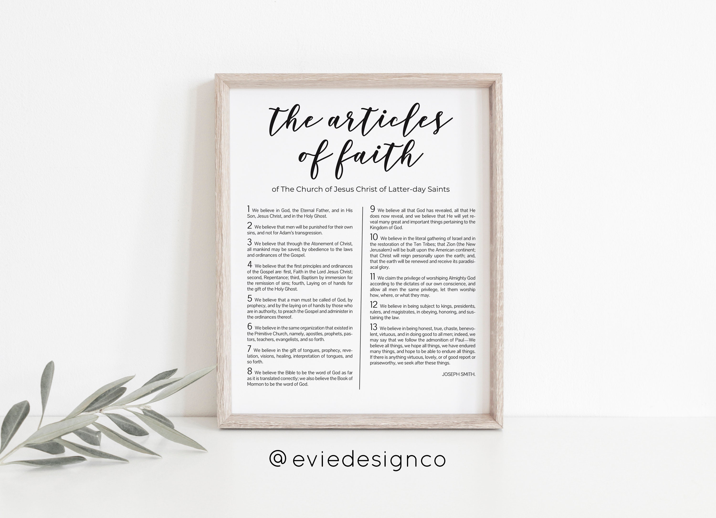 The Articles of Faith | LDS Print, Modern LDS Decor, Digital Download ...