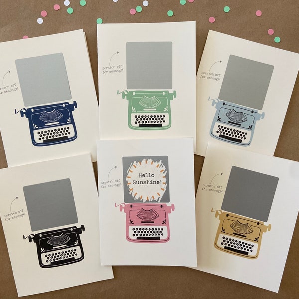 Scratch off Greeting Cards - Etsy