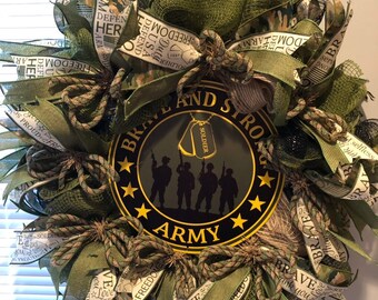 Army wreaths | Etsy