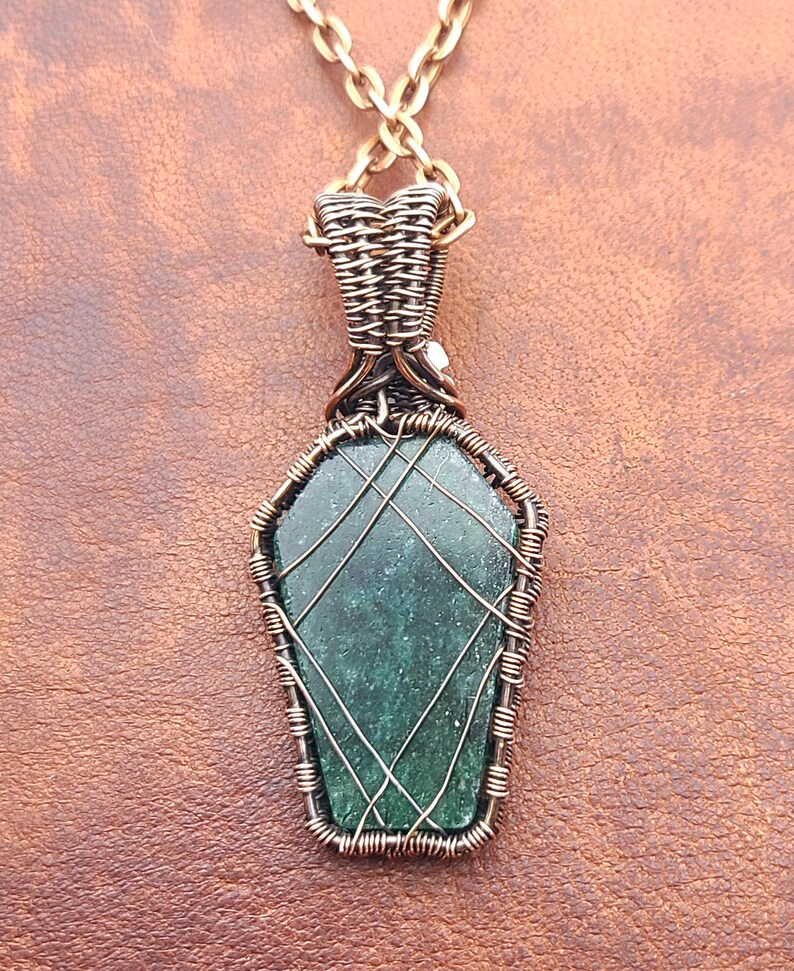 Green Coffin Pendant - Etsy