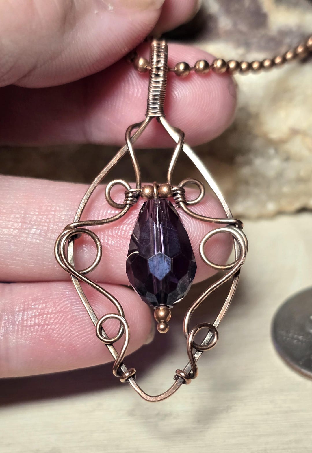 Copper Pendant - Etsy