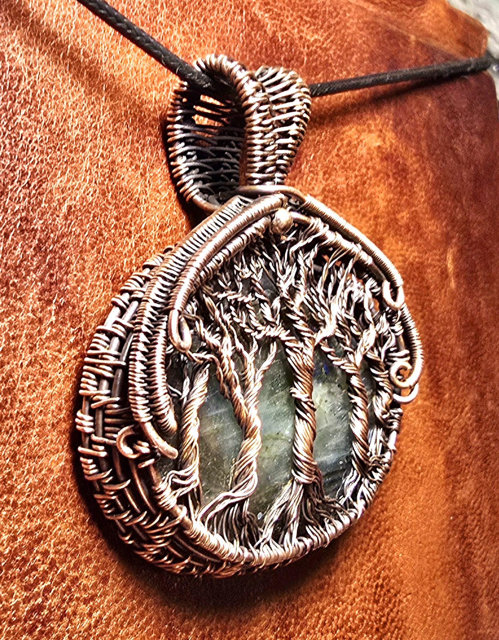 Labradorite Trees Pendant - Etsy