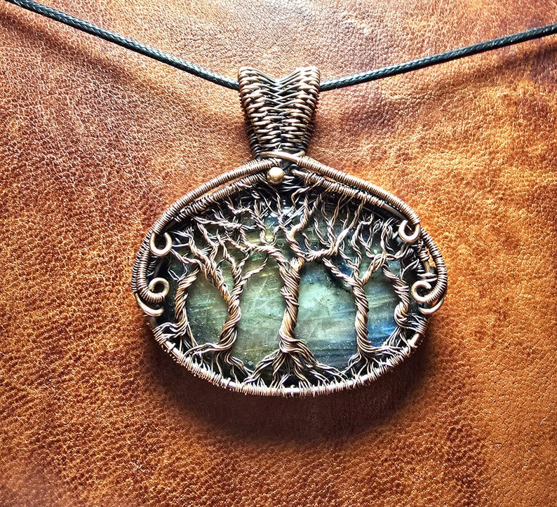 Labradorite Trees Pendant - Etsy