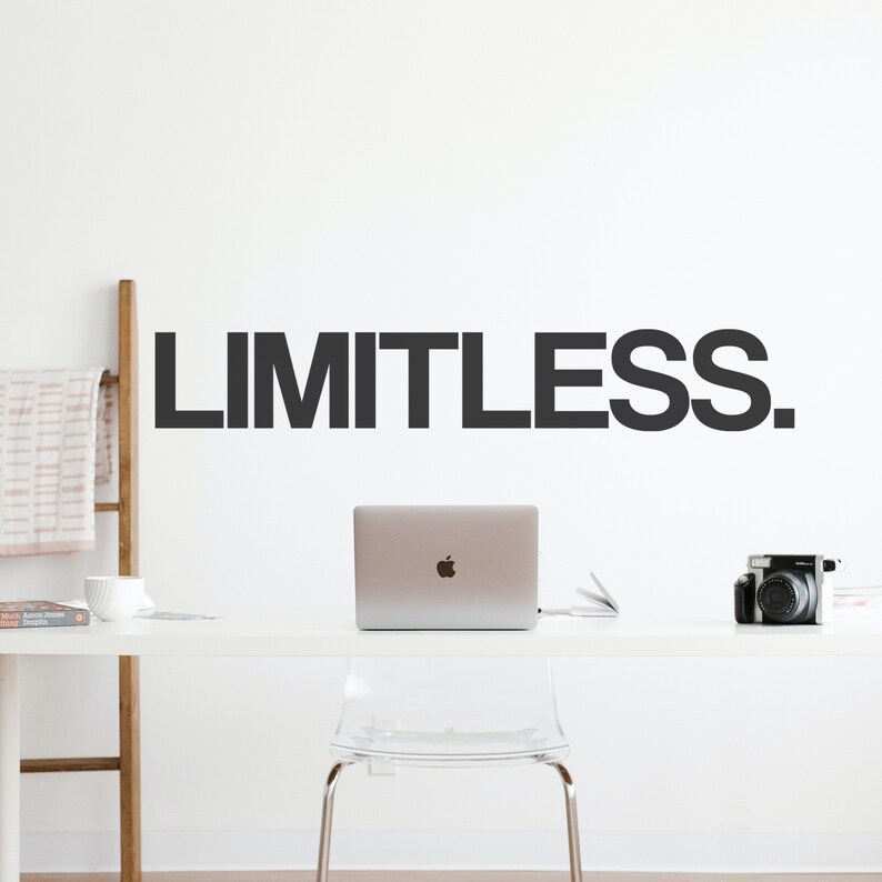 LIMITLESS Motivational Wall Decal Sticker Quote for Home - Etsy