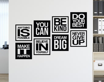 Inspirational Phrase Discipline Beats Motivation Wall Decal . - Etsy